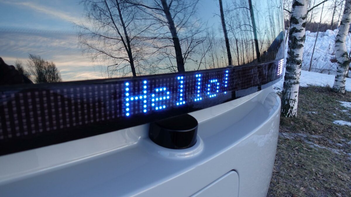 Gacha bus a guida autonoma | veicolo green | mobilità condivisa | foto