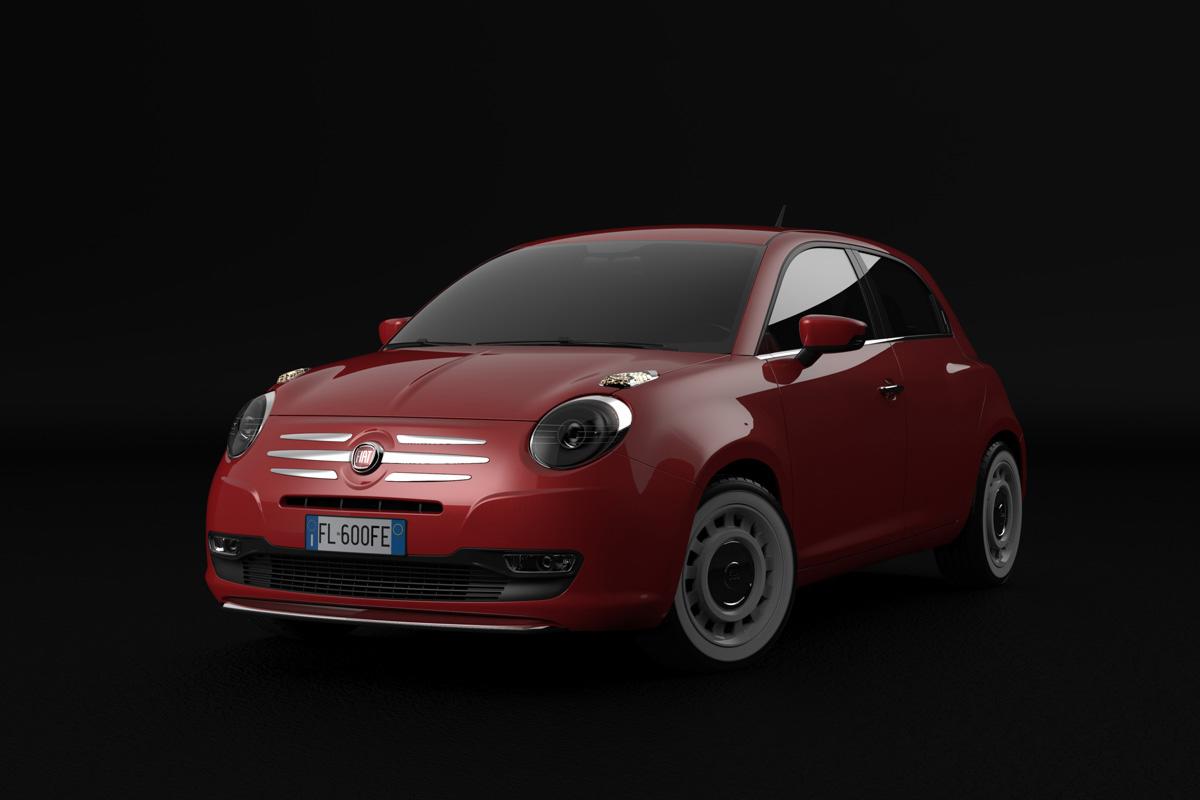 Fiat 600 Rendering: se fosse lei la 500 a 5 porte?