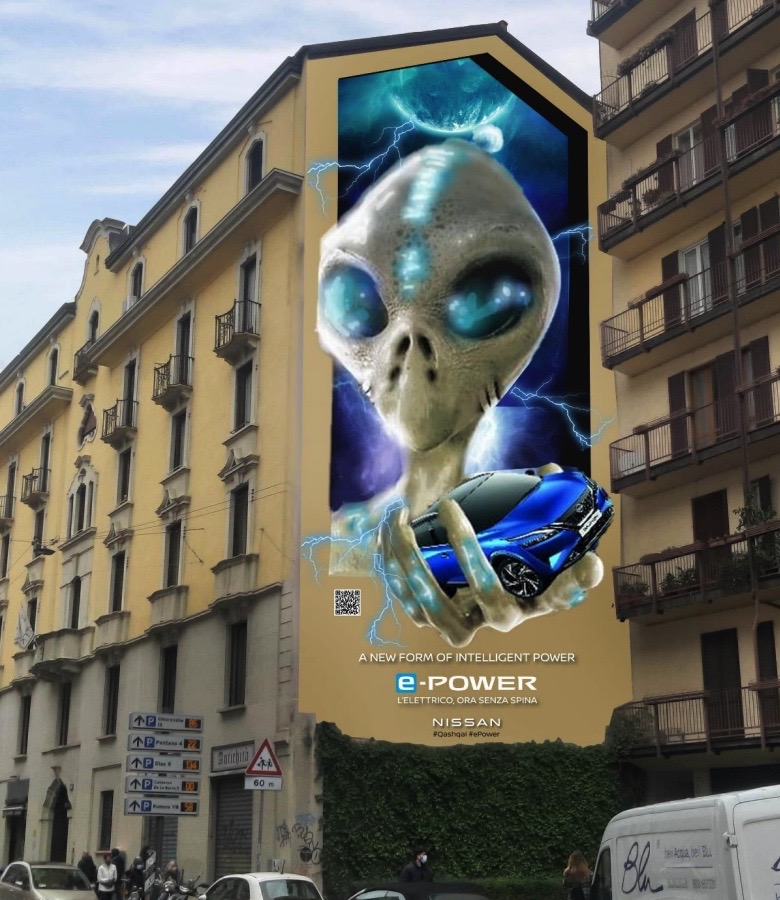 Nissan protagonista alla Milano Design Week con l'Art Wall di Cheone