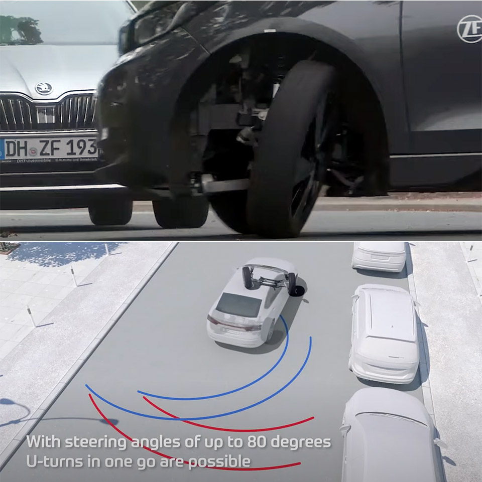 Il sistema ZF Easyturn permette raggi di sterzata da record