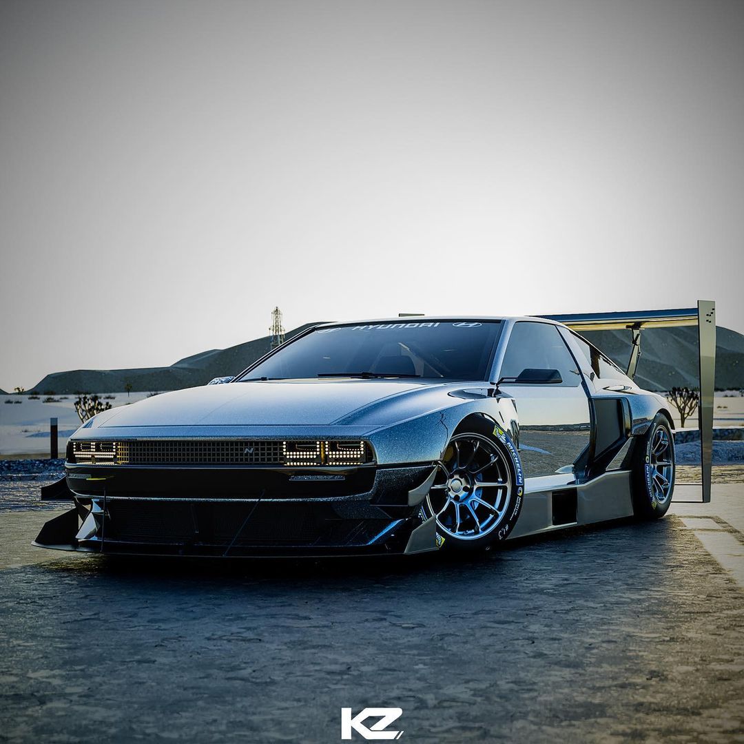 La Hyundai N Vision 74 Wide Band ha uno spoiler gigantesco